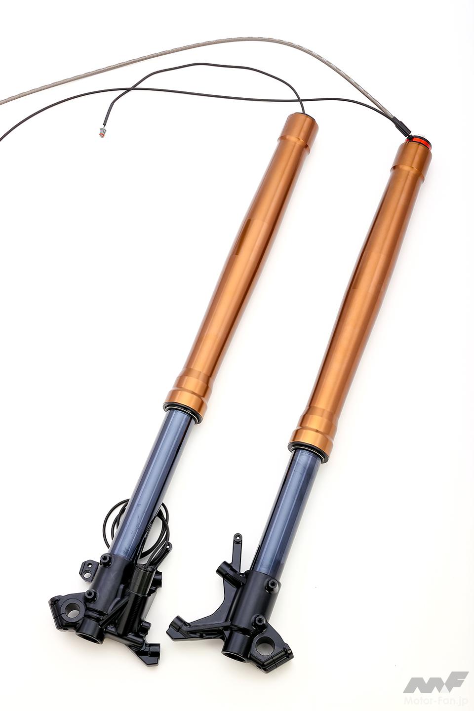 ABSモジュレーターの油圧ポンプを転用！電動式より低コストでスプリングアジャスター機能を実現｜日立Astemo【EICMA2022】 | 画像ギャラリー ( 2枚目 / 全7枚 ...