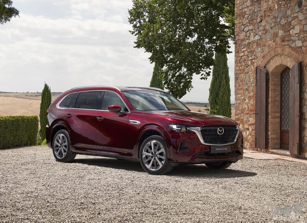 マツダの新型3列シートSUV「CX-80」が欧州で初公開！ 欧州向けは2.5ℓPHEVと3.3ℓディーゼル・マイルドハイブリッドを設定 | 画像ギャラリー ( 1枚目 / 全6枚 ...