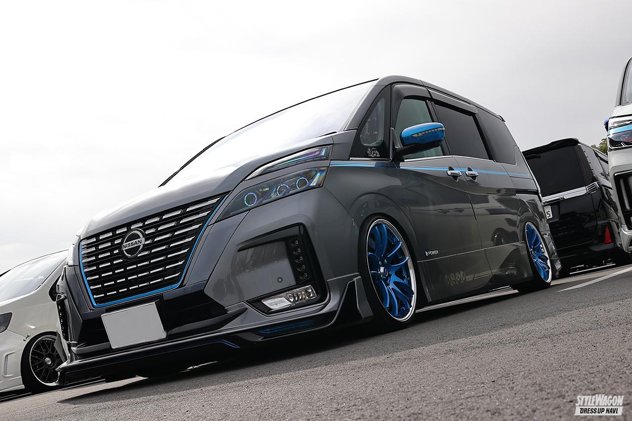 透明感あるブルーでオシャレさアップなC27セレナ！ エアサスで迫力満点超シャコタン！【Mクラスミニバン最新ユーザースタイル】 | 画像 ...